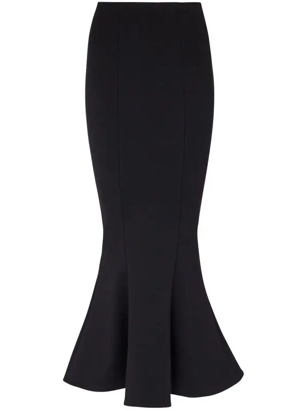 Balmain Midi Ruffle Hem Skirt