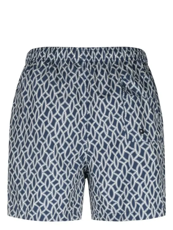 Tagliatore Abstract-pattern Swim Shorts