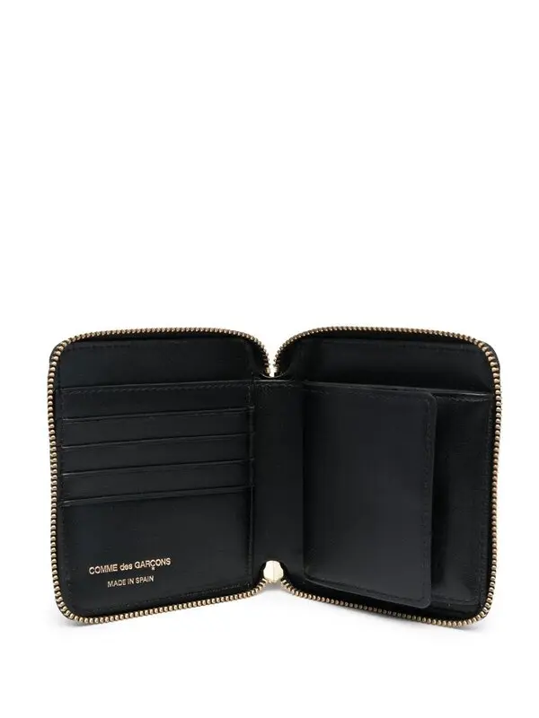 Comme Des Garçons Zipped Leather Wallet - Black