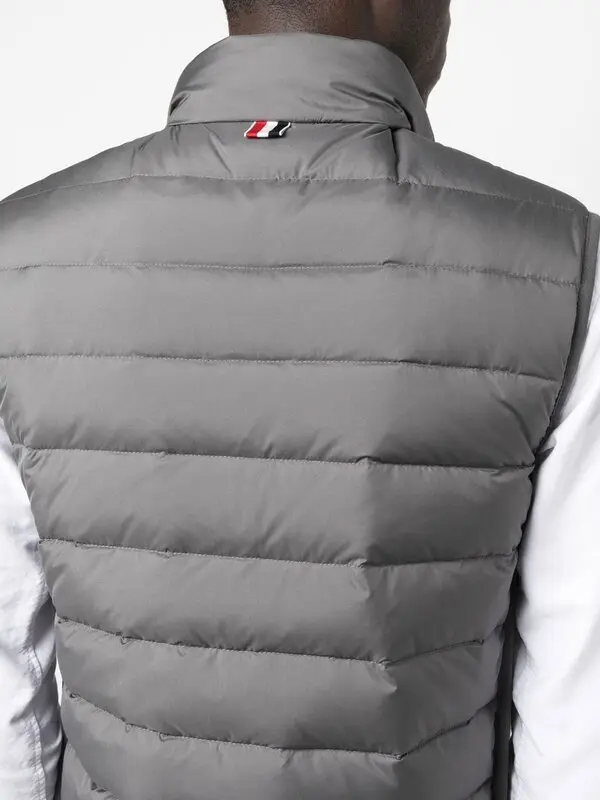 Thom Browne Down-feather Padded Gilet - Grey