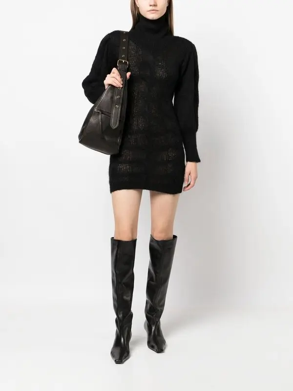 GRETA BOLDINI Astro Cable-knit Roll-neck Dress