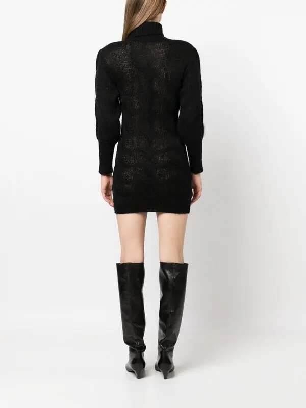 GRETA BOLDINI Astro Cable-knit Roll-neck Dress