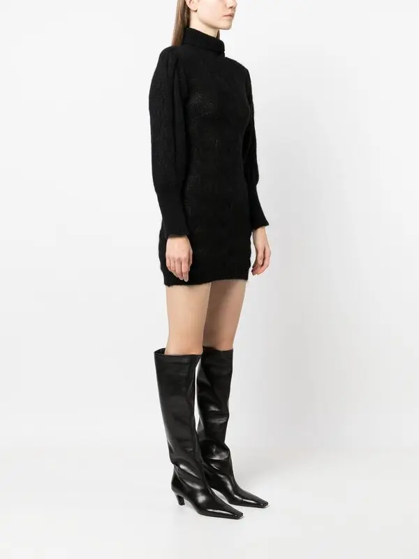 GRETA BOLDINI Astro Cable-knit Roll-neck Dress