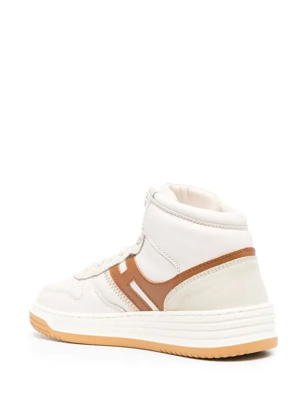 Hogan Panelled High-top Sneakers - Neutrals