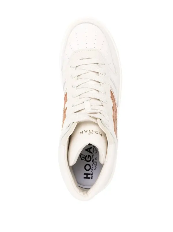 Hogan Panelled High-top Sneakers - Neutrals