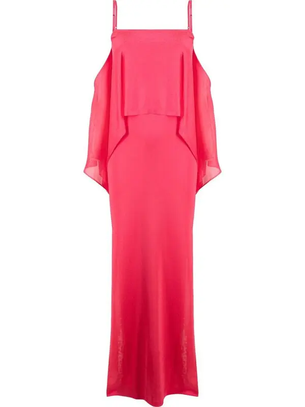 TOM FORD Off-shoulder Ruffle-detail Dress - Pink