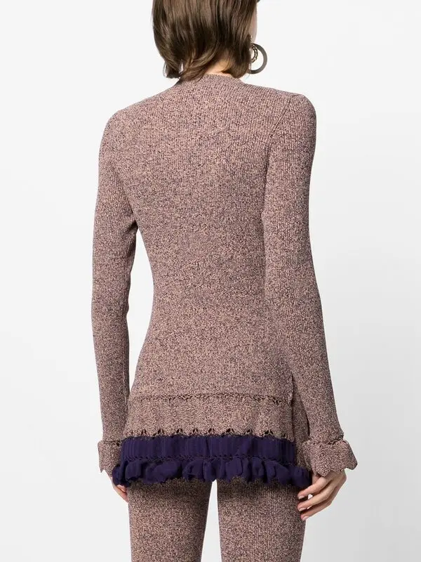 Ulla Johnson Ribbed Jumper With Ruffle Trim