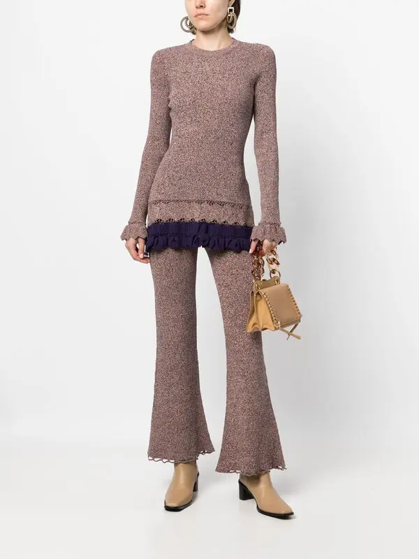 Ulla Johnson Knitted Flared Trousers