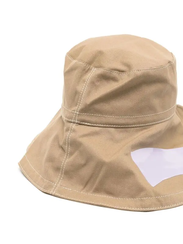 ALLY CAPELLINO Stripe-print Bucket Hat - Brown