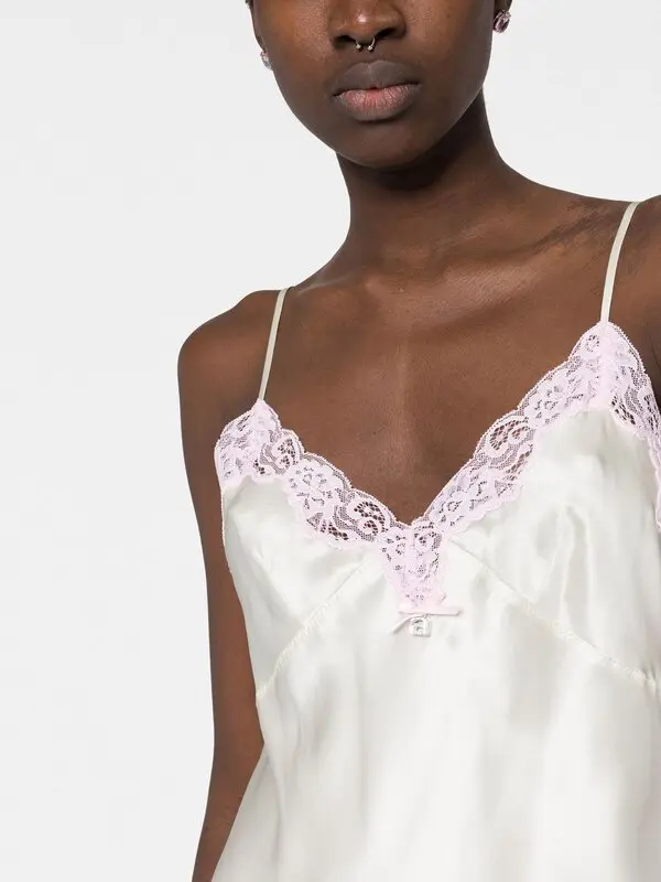 Alexander Wang Lace-Trim Silk Slip Dress In Neutrals - 60% Off |  Editorialist