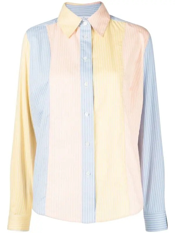 Rokh Colour-block Striped Shirt