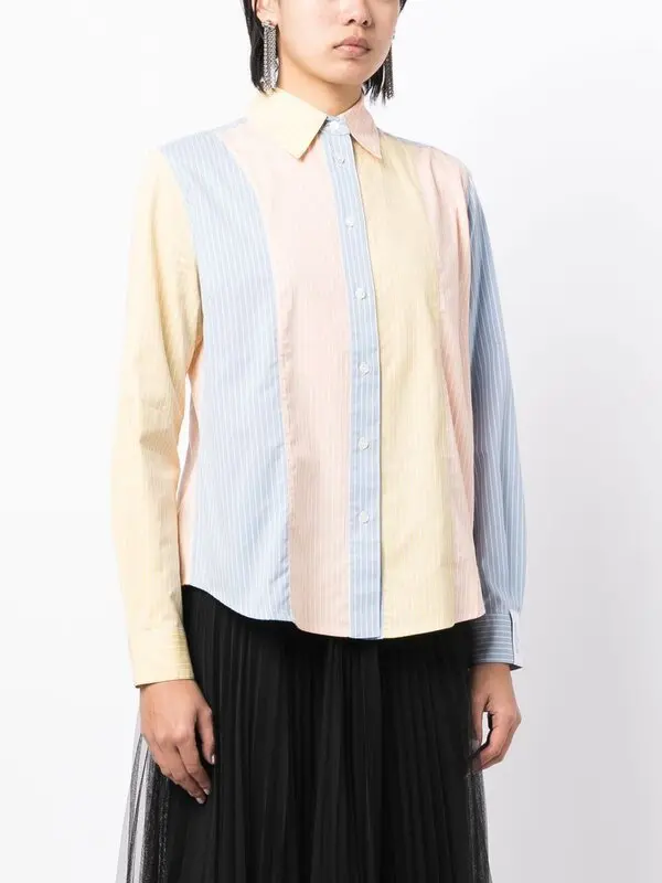 Rokh Colour-block Striped Shirt