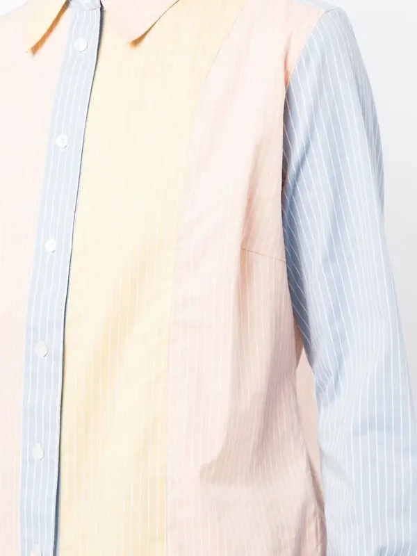 Rokh Colour-block Striped Shirt