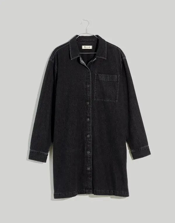 Madewell Plus Oversized Denim Shirtdress - Lunar Wash