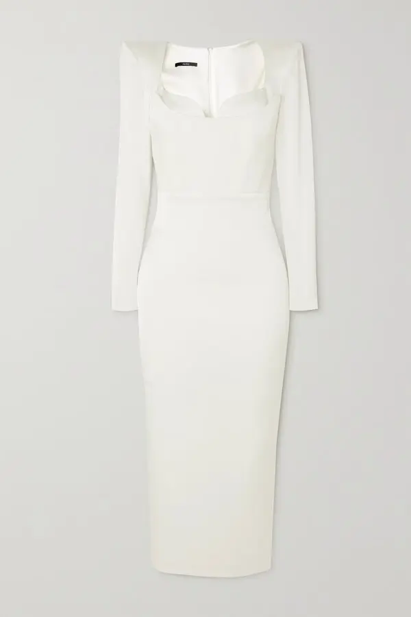 Alex Perry Blythe Satin-crepe Midi Dress