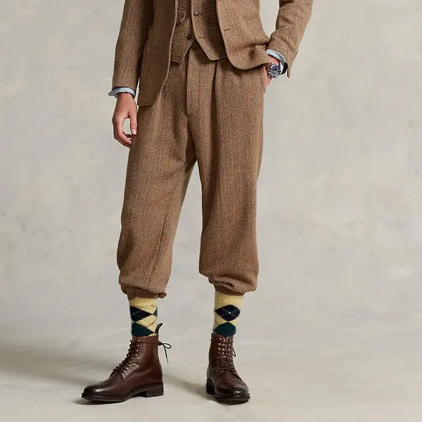 Ralph Lauren Herringbone Plus Fours Suit Trouser