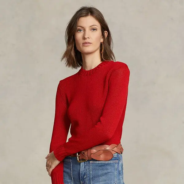 Ralph Lauren Cotton Crewneck Sweater - Red