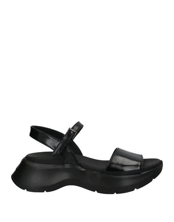 Hogan Leather Wedge Sandals