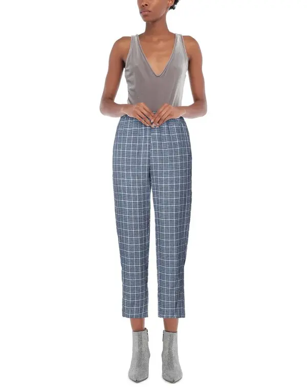 MANILA GRACE Tapered Checked Pants