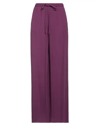 Valentino Garavani Wide Leg Silk Pants - Deep Purple
