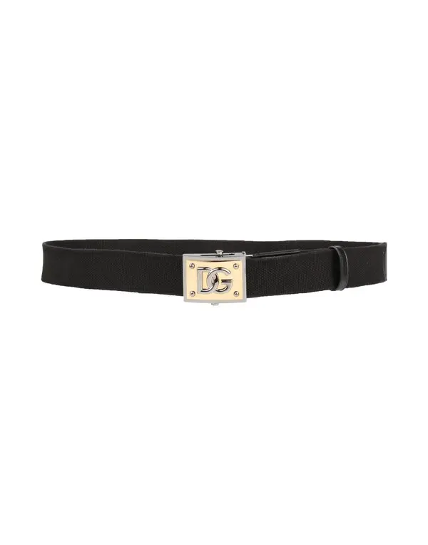 Dolce & Gabbana Military Nylon And Calfskin Belt - Black