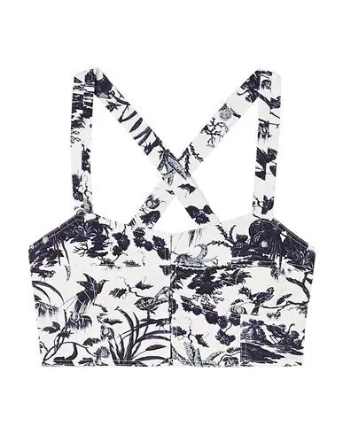 Erdem Floral-print Cropped Top - White