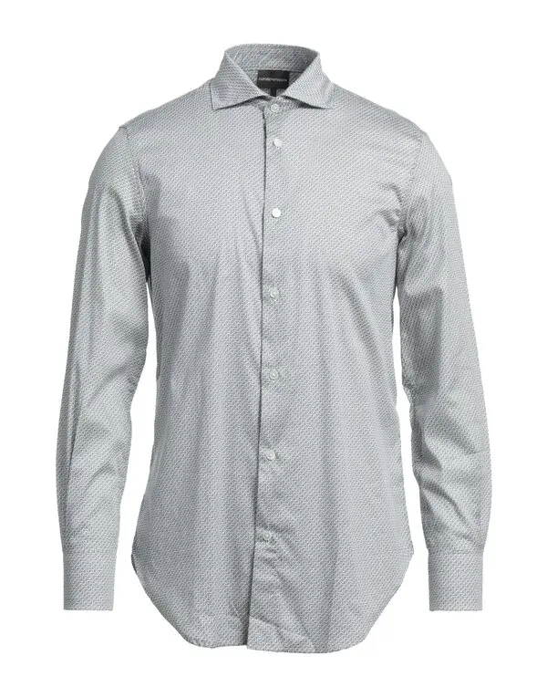 Emporio Armani Shirt Charcoal Size Cotton, Elastane - Steel Grey