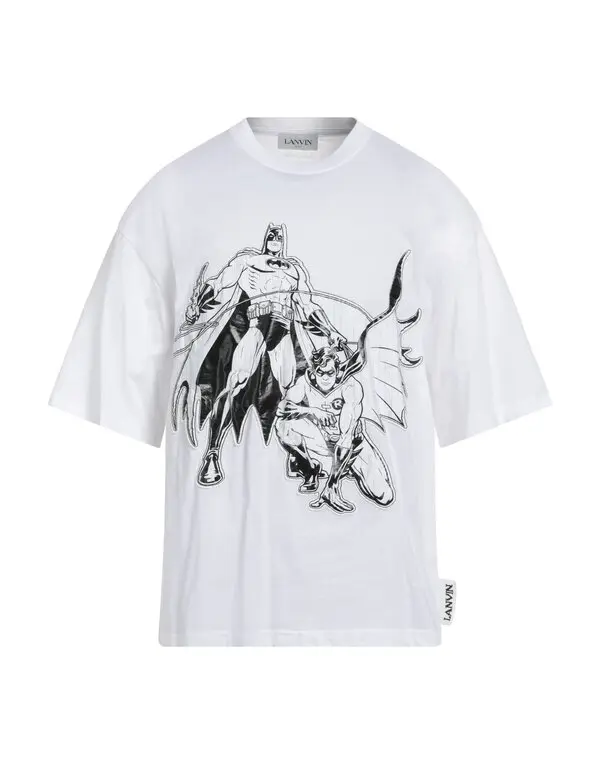 LANVIN T-shirt Size Cotton, Metallic Polyester - White