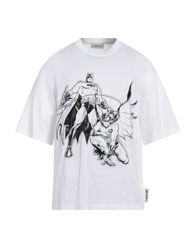LANVIN T-shirt Size Cotton, Metallic Polyester - White
