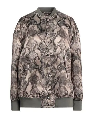 VICOLO Animal Print Bomber Jacket