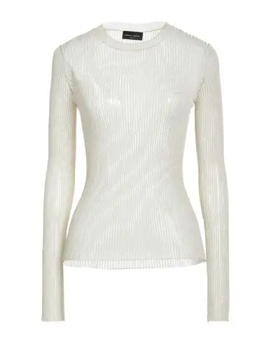 ROBERTO COLLINA Knitted Lamé Sweater - White