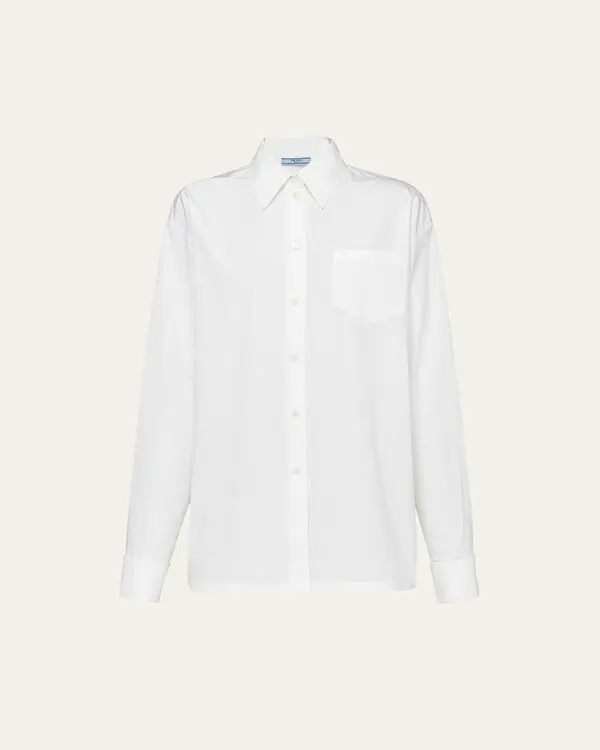 Prada Poplin Blouse With Cufflinks