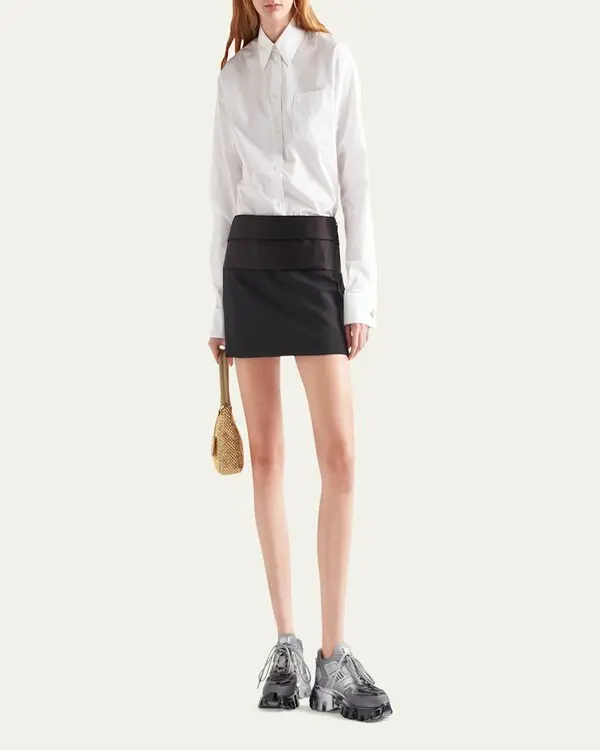 Prada Poplin Blouse With Cufflinks