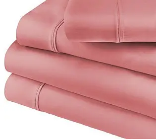 SUPERIOR Solid Cotton Blend Sheet Set, Californ A King
