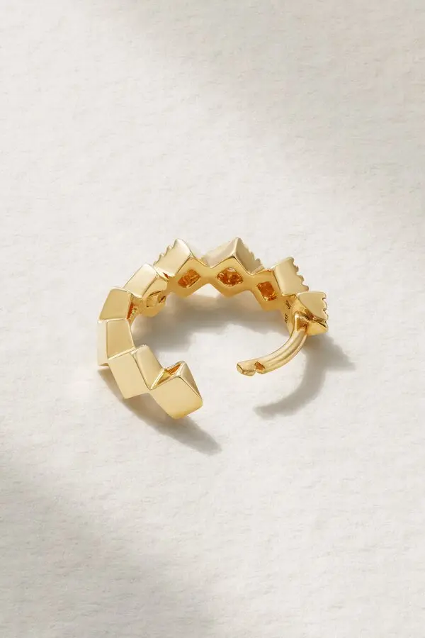 Jacquie Aiche 14-karat Diamond Hoop Earring