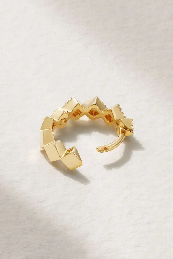 Jacquie Aiche 14-karat Diamond Hoop Earring