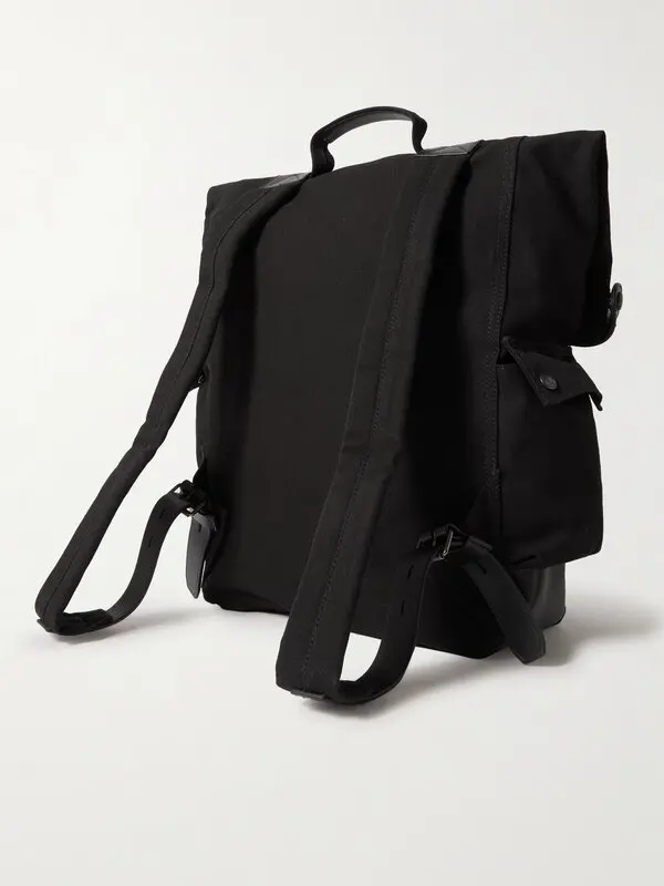 Belstaff Bruce Leather-trimmed Nylon-canvas Backpack