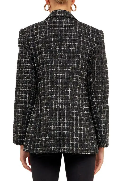 Endless Rose Tweed Blazer - Black