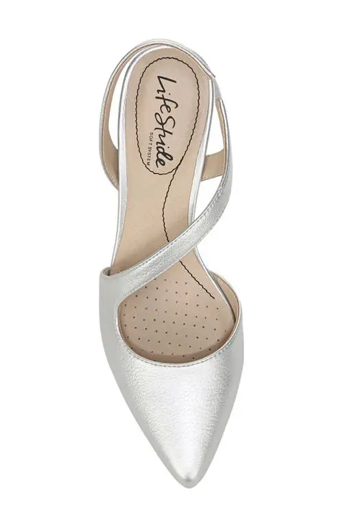 LIFESTRIDE Santorini Pointed Toe Pumps - Silver