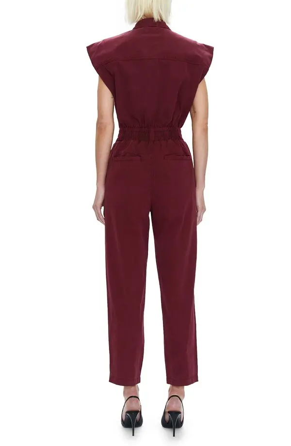 PISTOLA Rosie Cotton Jumpsuit With Padded Shoulder