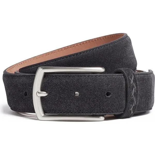 Zegna Suede Belt - Navy