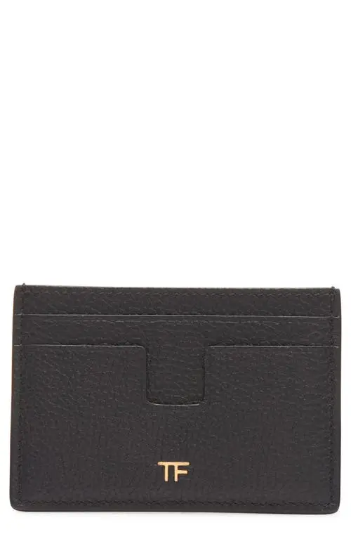 TOM FORD Grained Leather Card Holder - 1n001 Black