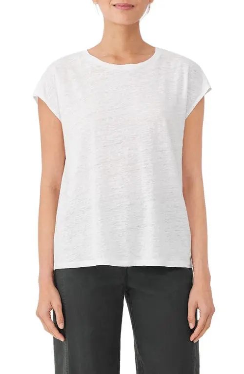 Eileen Fisher Boxy Organic Linen Top