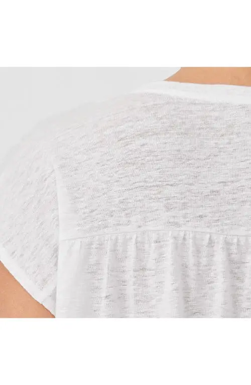 Eileen Fisher Boxy Organic Linen Top
