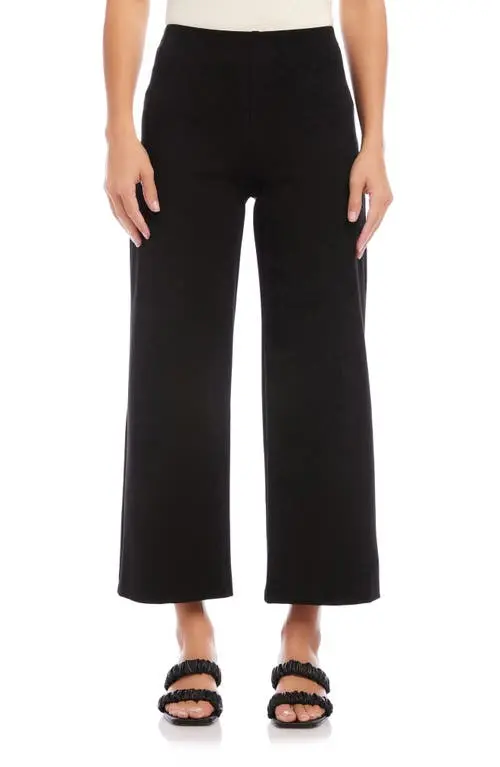 Fifteen Twenty High-waisted Cropped Wide-leg Pants - Black
