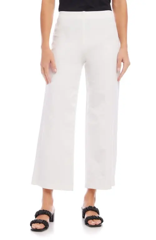 Fifteen Twenty High-waisted Cropped Wide-leg Pants - Off White