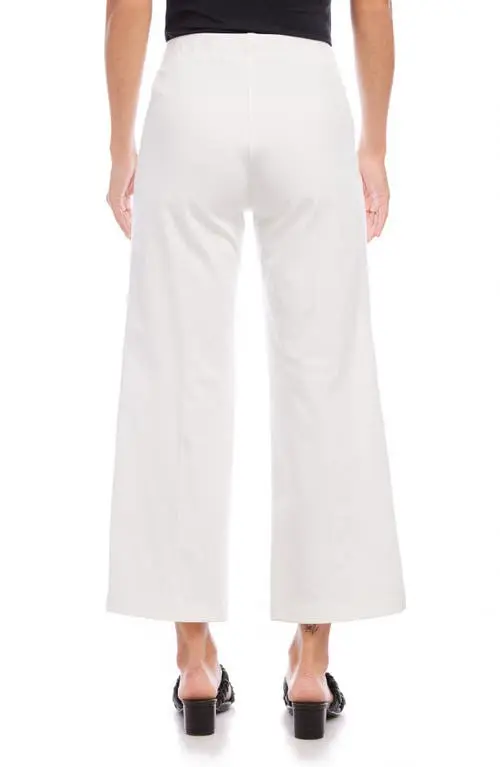 Fifteen Twenty High-waisted Cropped Wide-leg Pants - Off White