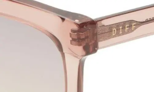DIFF Carson Rose Stone & Taupe Rose Gradient Polarized Sunglasses DIFF EYEWEAR | Shop DIFF Eyewear Carson Sunglasses in  main image 4