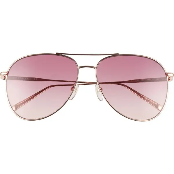 Longchamp Classic 59mm Gradient Aviator Sunglasses - Rose Gold/ Rose Gradient