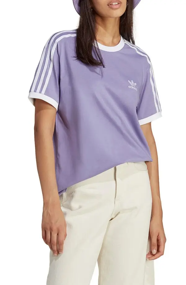 Adidas Adicolor Classics 3-stripes Cotton T-shirt - Magic Lilac